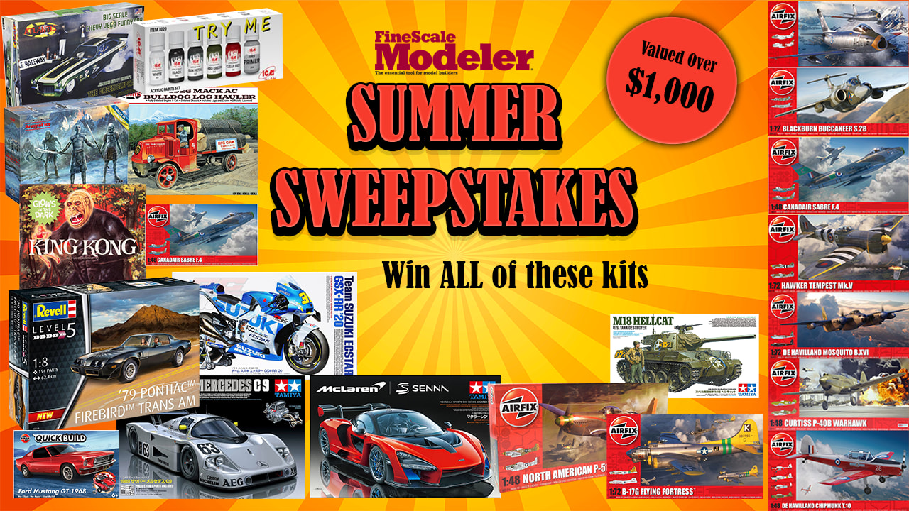 Enter the FineScale Modeler Summer Sweepstakes to win ALL of these kits!