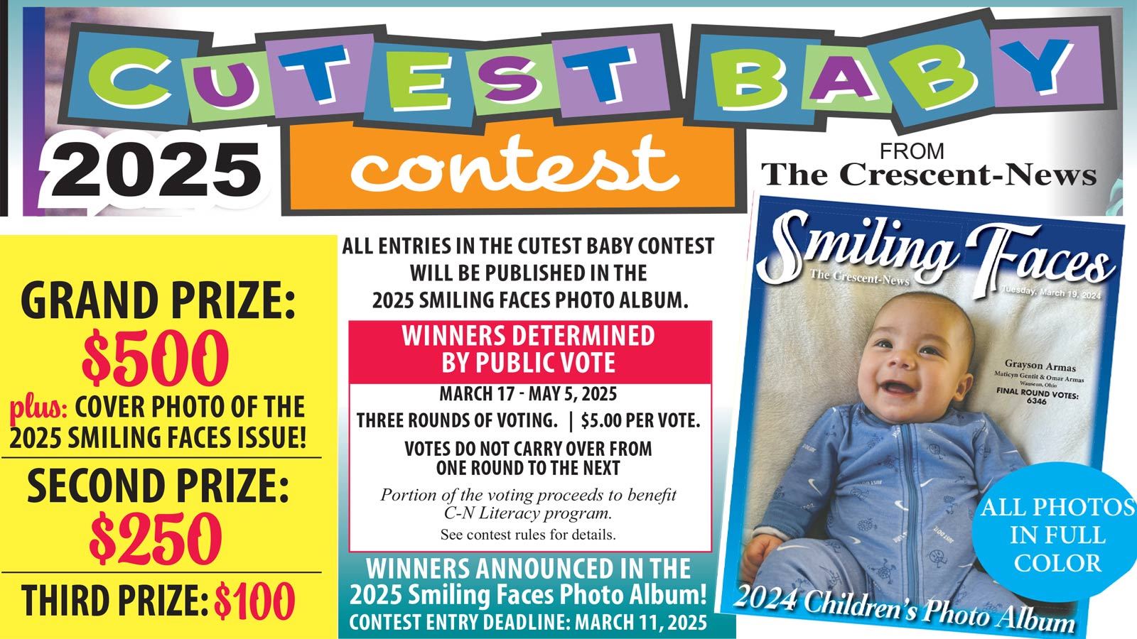 To only add you child to the Smiling Faces Edition - Click Here